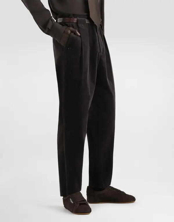 Dolce & Gabbana Velvet Pleated Trousers
