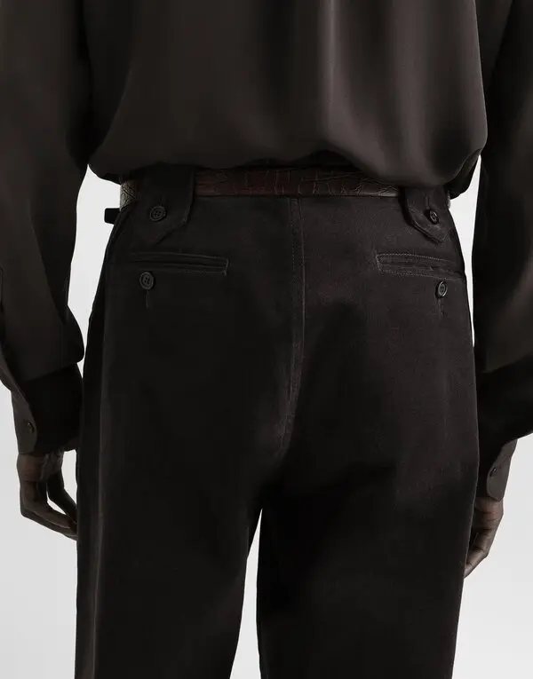 Dolce & Gabbana Velvet Pleated Trousers