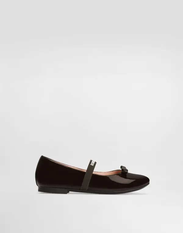Dolce & Gabbana Patent Leather Ballet Flats - Brown