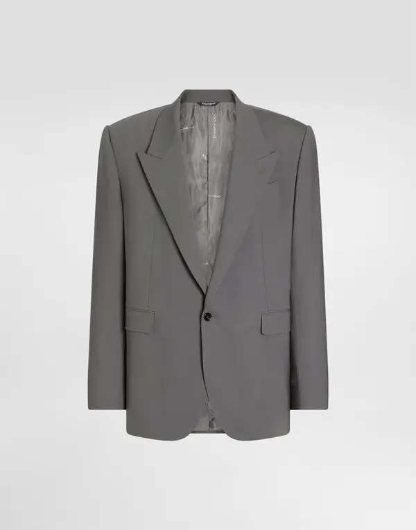 Dolce & Gabbana Palermo Single-breasted Wool Jacket - Grey