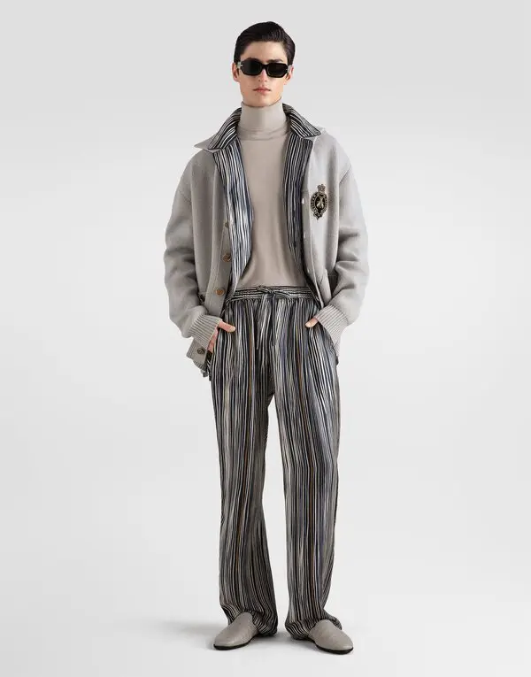 Dolce & Gabbana Stripe-print Hawaii Silk Twill Shirt