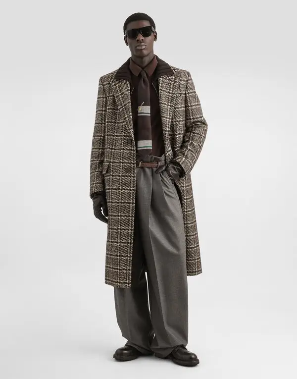 Dolce & Gabbana Single-breasted Checked Coat