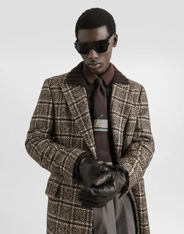 Dolce & Gabbana Single-breasted Checked Coat