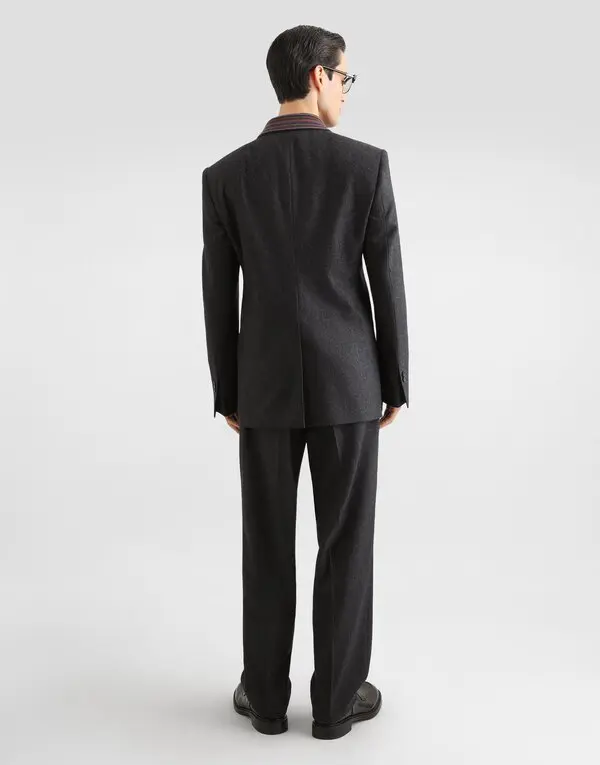 Dolce & Gabbana Striped Wool Polo Shirt
