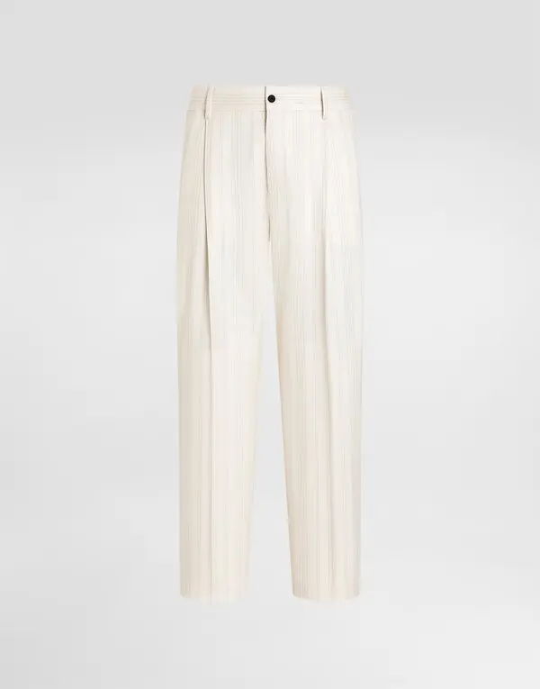 Dolce & Gabbana Pinstripe Wool Trousers - Multicolor