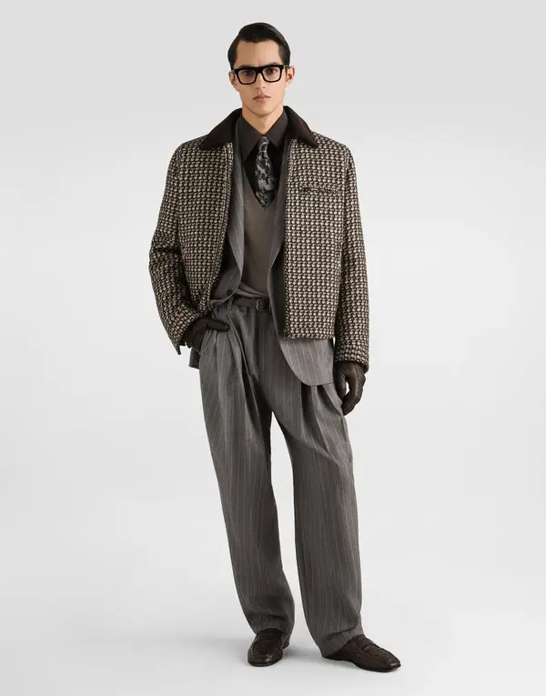 Dolce & Gabbana Palermo Single-breasted Pinstripe Wool Jacket