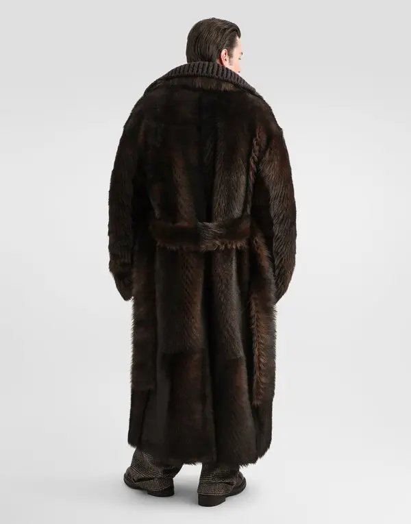 Dolce & Gabbana Single-breasted Shearling Coat