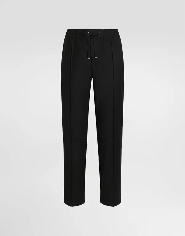 Dolce & Gabbana Flannel Jogging Trousers - Black