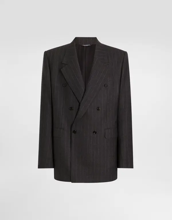 Dolce & Gabbana Palermo Double-breasted Pinstripe Wool Jacket - Multicolor