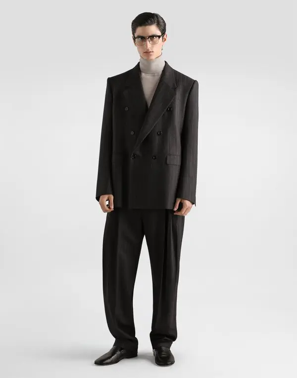 Dolce & Gabbana Palermo Double-breasted Pinstripe Wool Jacket