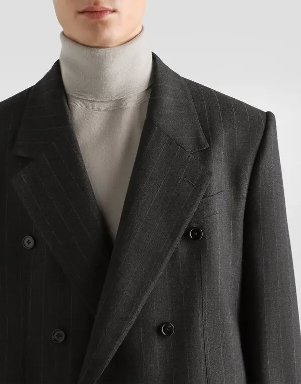 Dolce & Gabbana Palermo Double-breasted Pinstripe Wool Jacket
