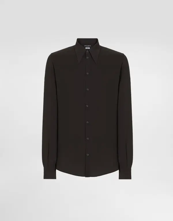 Dolce & Gabbana Crêpe De Chine Gold Shirt - Multicolor