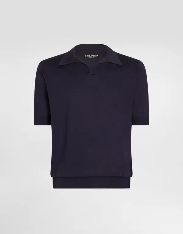 Dolce & Gabbana Silk Knit Polo Shirt