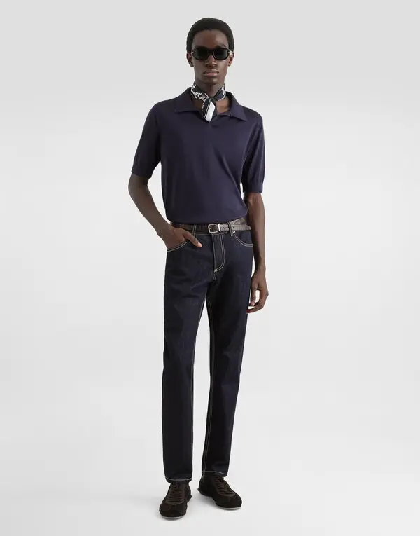 Dolce & Gabbana Silk Knit Polo Shirt