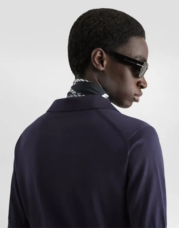 Dolce & Gabbana Silk Knit Polo Shirt