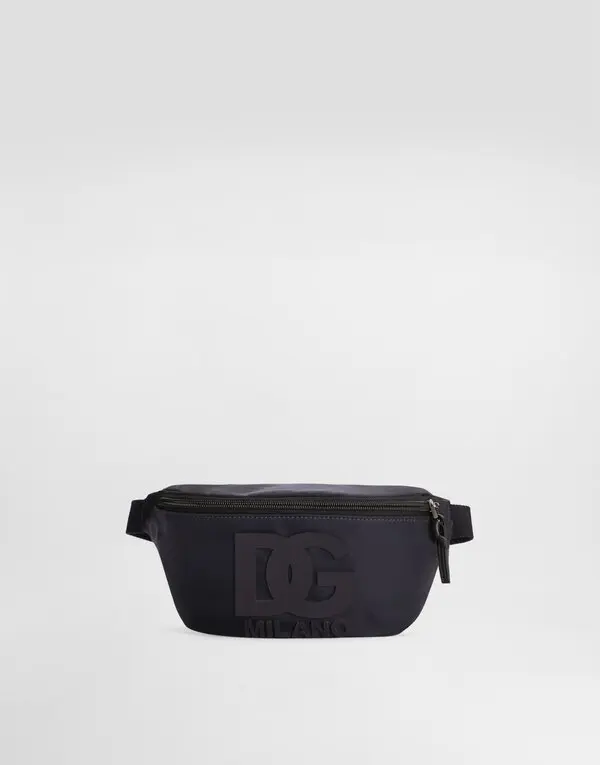 Dolce & Gabbana Nylon Waist Bag With Logo - Blue