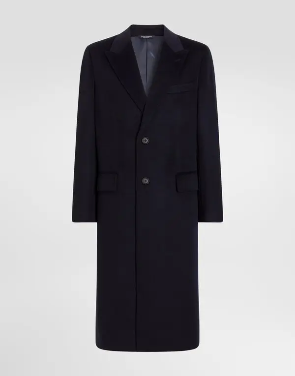Dolce & Gabbana Single-breasted Wool Coat - Blue