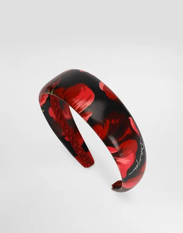 Dolce & Gabbana Poppy-print Poplin Headband