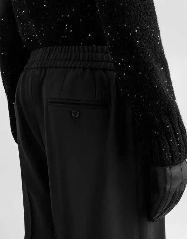 Dolce & Gabbana Wool Gabardine Jogging Trousers