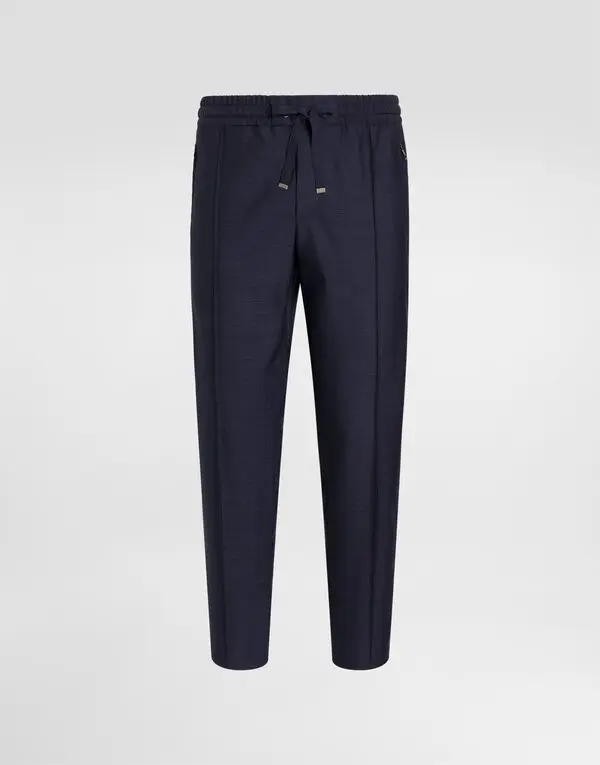 Dolce & Gabbana Virgin Wool Jogging Trousers - Grey