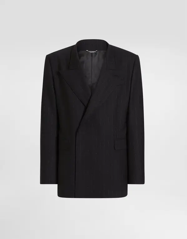 Dolce & Gabbana Sicilia Double-breasted Pinstripe Wool Jacket