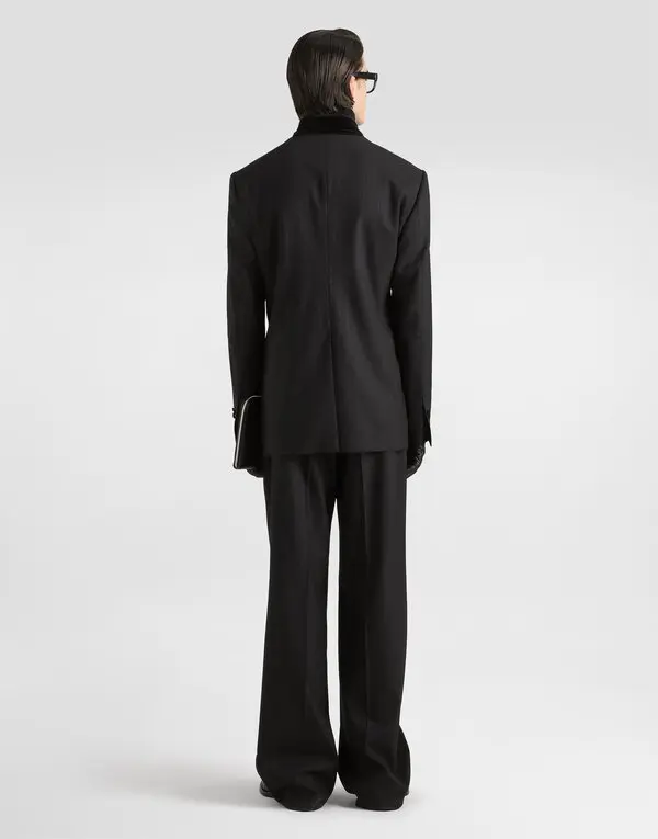 Dolce & Gabbana Sicilia Double-breasted Pinstripe Wool Jacket