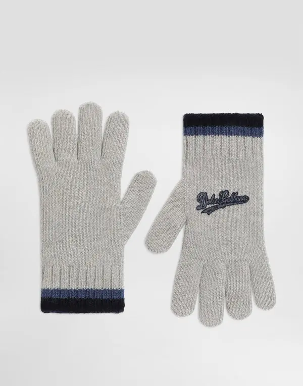 Dolce & Gabbana Knit Gloves With Logo