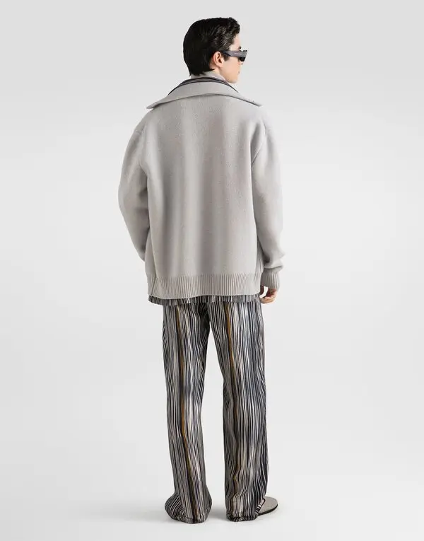 Dolce & Gabbana Stripe-print Silk Twill Vanity Trousers