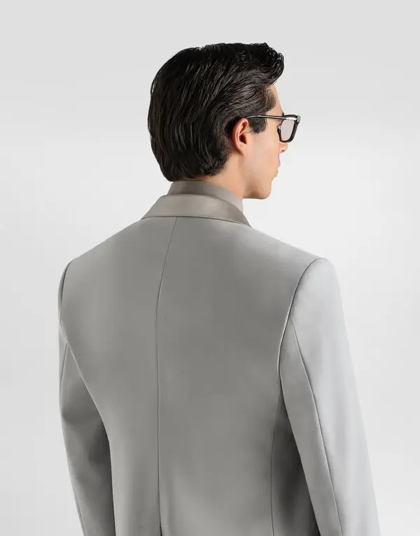 Dolce & Gabbana Sicilia Light Single-breasted Micro-rib Tuxedo Jacket