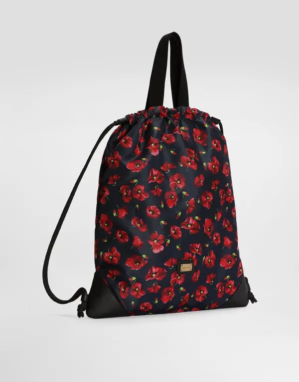 Dolce & Gabbana Poppy-print Nylon Backpack