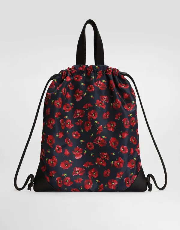 Dolce & Gabbana Poppy-print Nylon Backpack