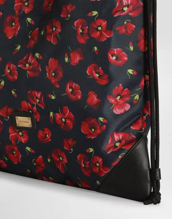 Dolce & Gabbana Poppy-print Nylon Backpack
