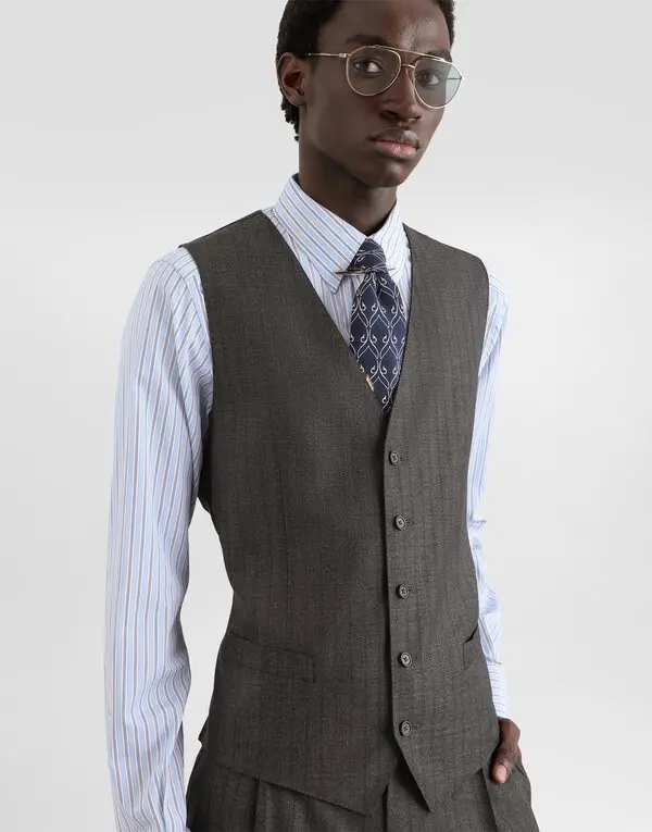 Dolce & Gabbana Pinstripe Wool Vest