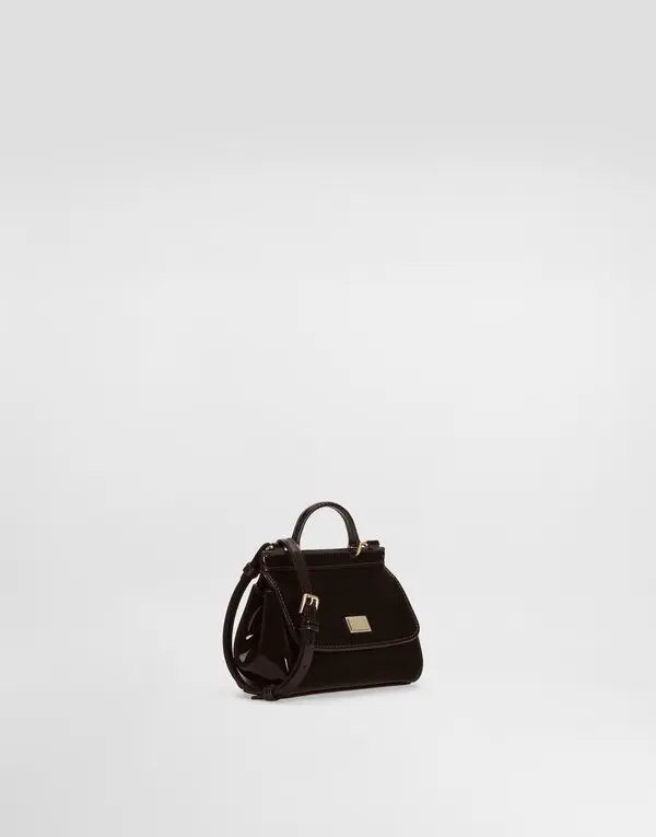 Dolce & Gabbana Sicily Shoulder And Crossbody Bag In Patent Leather - Brown