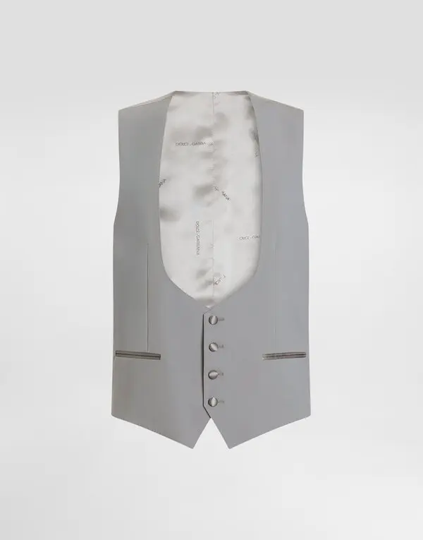 Dolce & Gabbana Micro-rib Tuxedo Vest