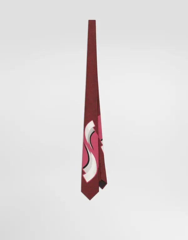 Dolce & Gabbana Vintage Print Twill Neck Tie