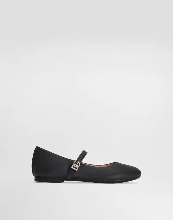 Dolce & Gabbana Nappa Leather Ballet Flats - Blue