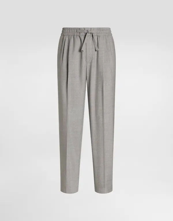 Dolce & Gabbana Wool Jogging Trousers - Grey