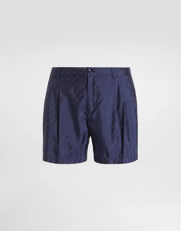 Dolce & Gabbana Jacquard Logo Swim Boxers - Blue