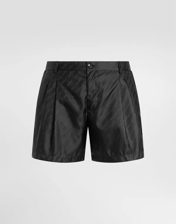 Dolce & Gabbana Jacquard Logo Swim Boxers - Black