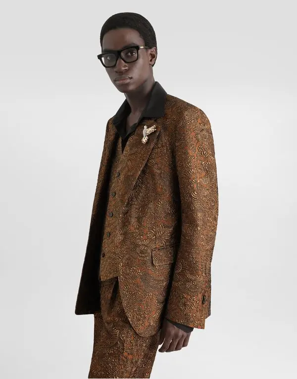 Dolce & Gabbana Sicilia Light Single-breasted Brocade Jacket