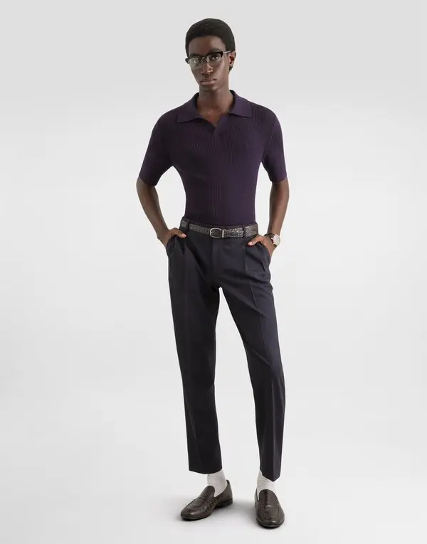 Dolce & Gabbana Rib Knit Polo Shirt