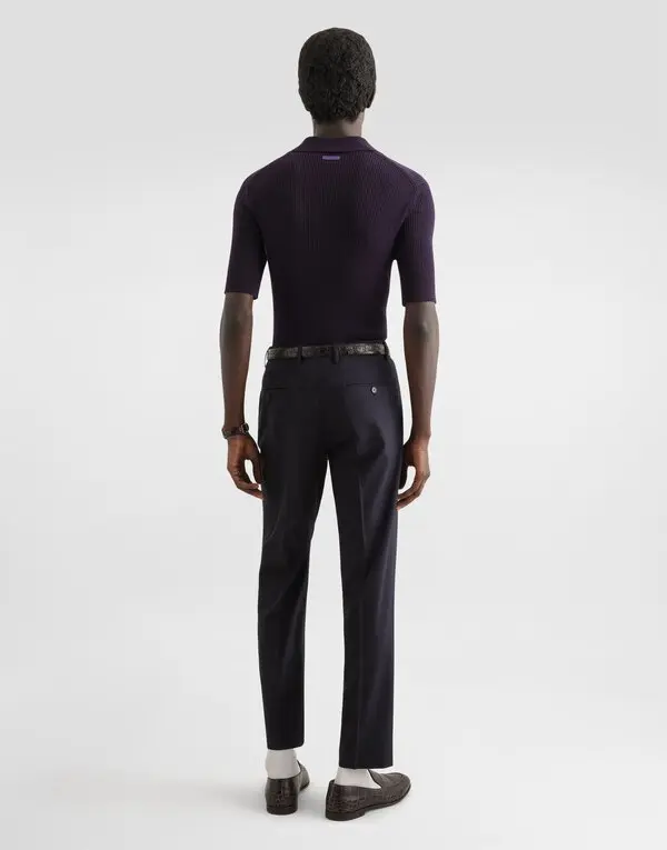 Dolce & Gabbana Rib Knit Polo Shirt