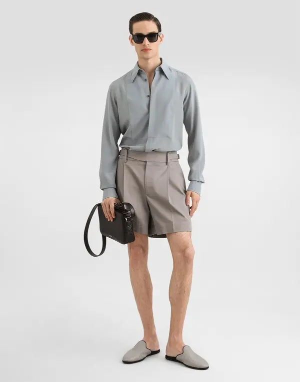 Dolce & Gabbana Crêpe De Chine Gold Shirt