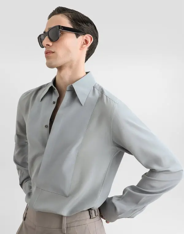Dolce & Gabbana Crêpe De Chine Gold Shirt