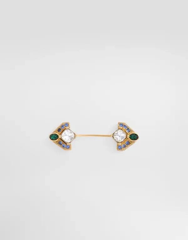 Dolce & Gabbana Rhinestone Tie Stop - Silver