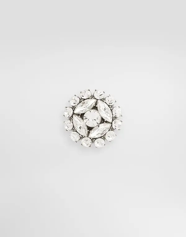 Dolce & Gabbana Rhinestone Brooch - Silver