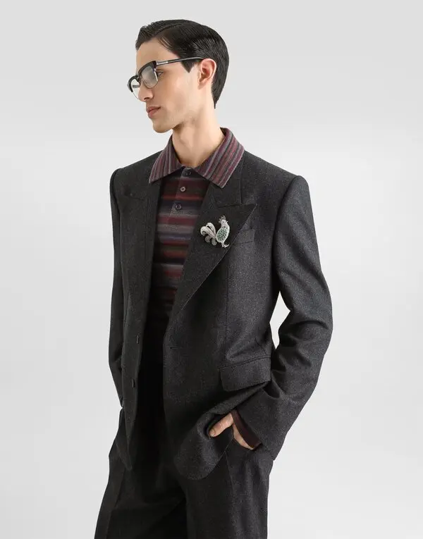 Dolce & Gabbana Sinatra Single-breasted Wool Flannel Jacket