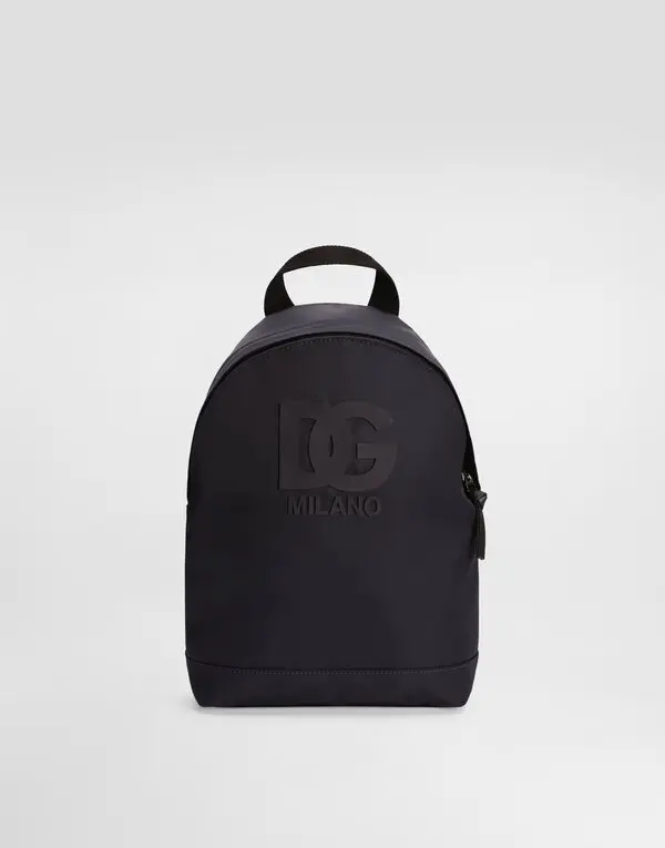Dolce & Gabbana Nylon Backpack With Logo - Blue