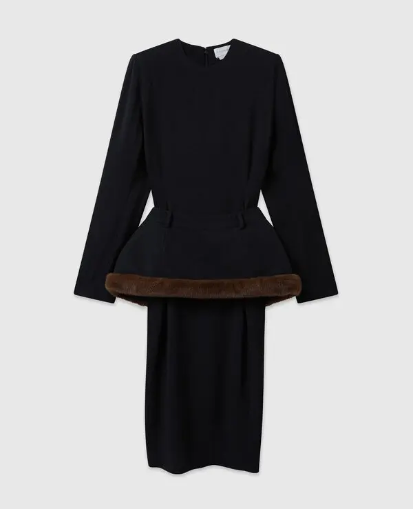 Stella McCartney Layered Sable Midi Dress